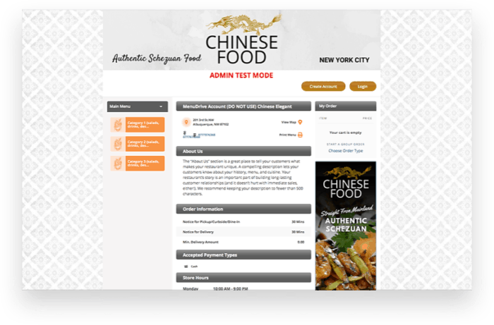 Chinese Restaurant Website Template Elegant – MenuDrive – Restaurant ...